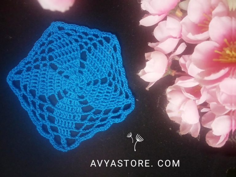 How To Crochet Pentagon Motif - Free Pattern and Instructions