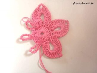 Crochet Flower Brooch -Free Pattern & Instructions
